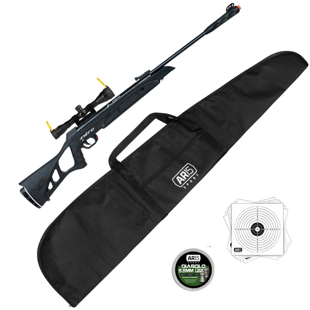 Carabina Pressão Cbc Nitro-x 1000 5.5 +luneta Capa Chumbinho | Shopee ...