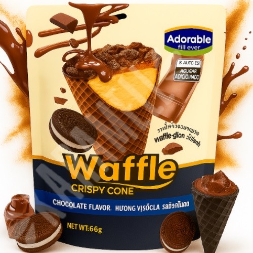 Waffle Crispy Cone Chocolate Adorable - Importado | Shopee Brasil