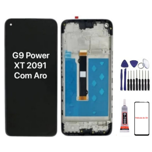 Tela Frontal Display Touch Lcd Moto G9 Power Xt2091 Com Aro E Sem Aro A Pronta Entrega | Shopee ...