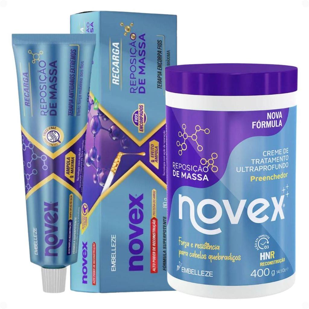 Kit Novex Reposição De Massa: Creme De Tratamento 400g e Recarga ...