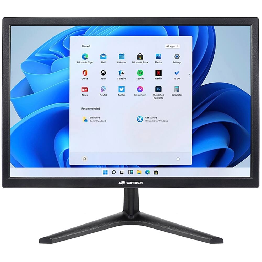 Monitor 19", LED, HD, HDMI / VGA , Tela IPS, 60Hz, 5ms, Preto, MR-19, C3Tech | Shopee Brasil