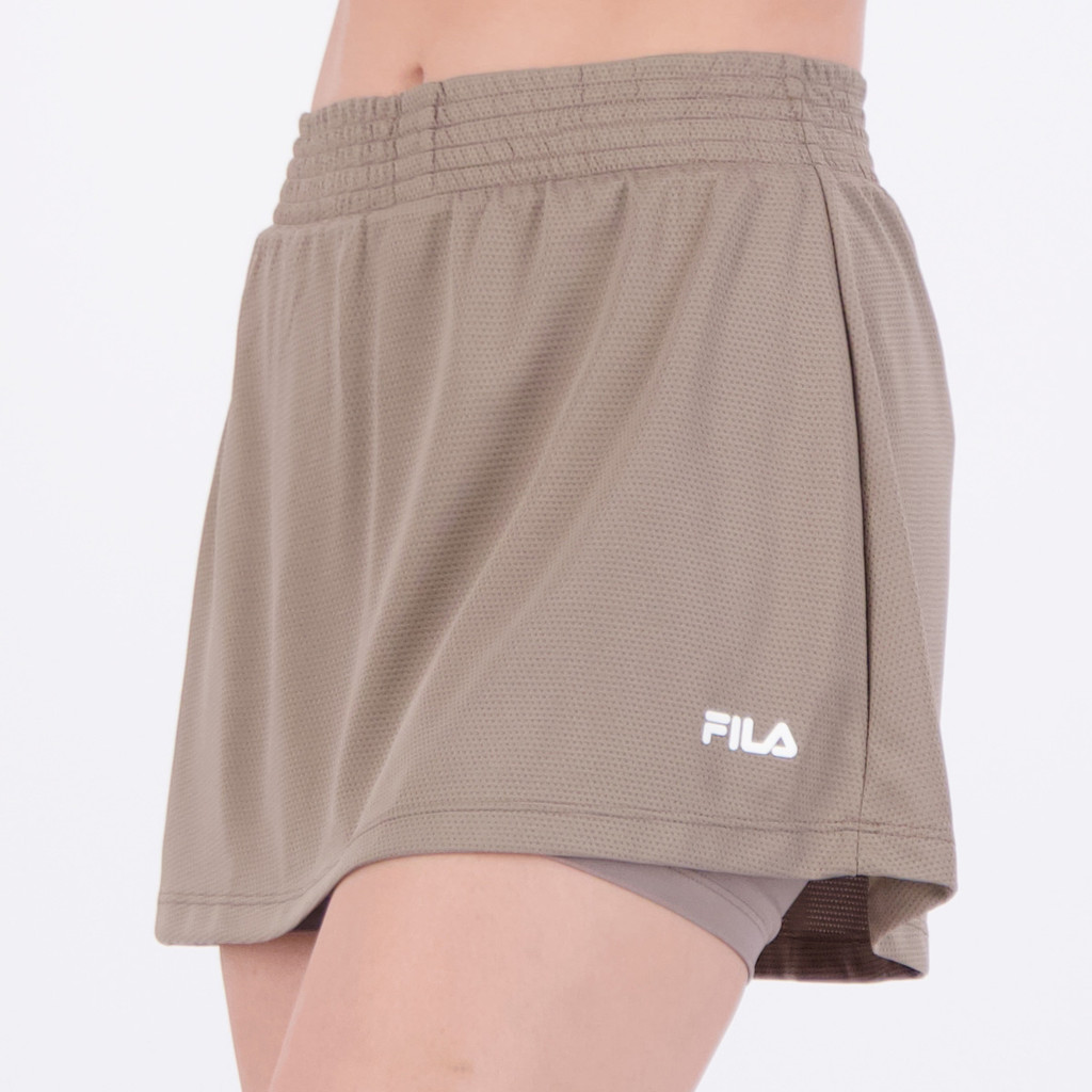 Shorts Saia Fila Flow III Feminina Marrom | Shopee Brasil