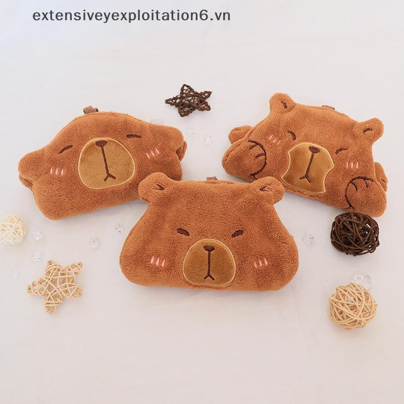 exten Toalha De Mão Fofa De Veludo Coral Capivara Desenho Animado Lenço ...