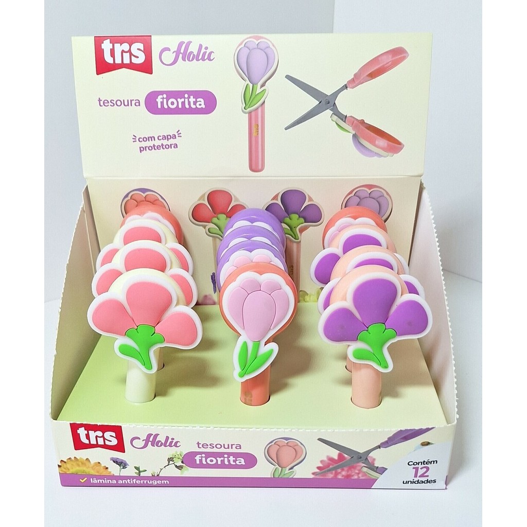 Tesoura Fiorita com Capa Tris Holic 1un | Shopee Brasil