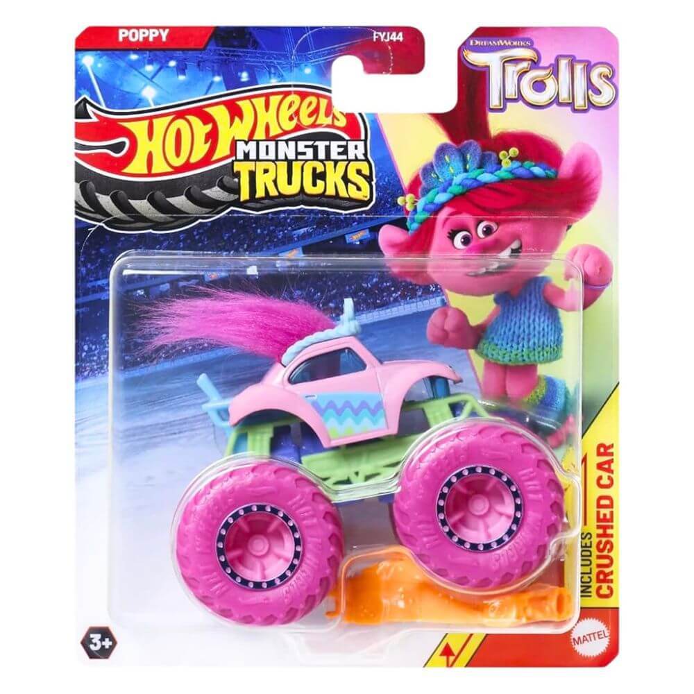 Hot Wheels Monster Trucks 1:64 - Trolls Poppy - Mattel FYJ44/HKM46 ...