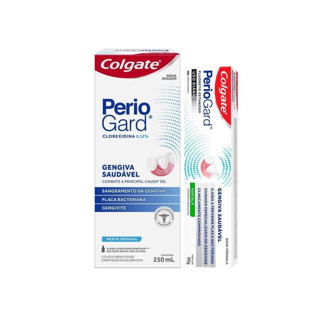 Kit Creme dental e Enxaguante bucal Periogard Colgate | Shopee Brasil