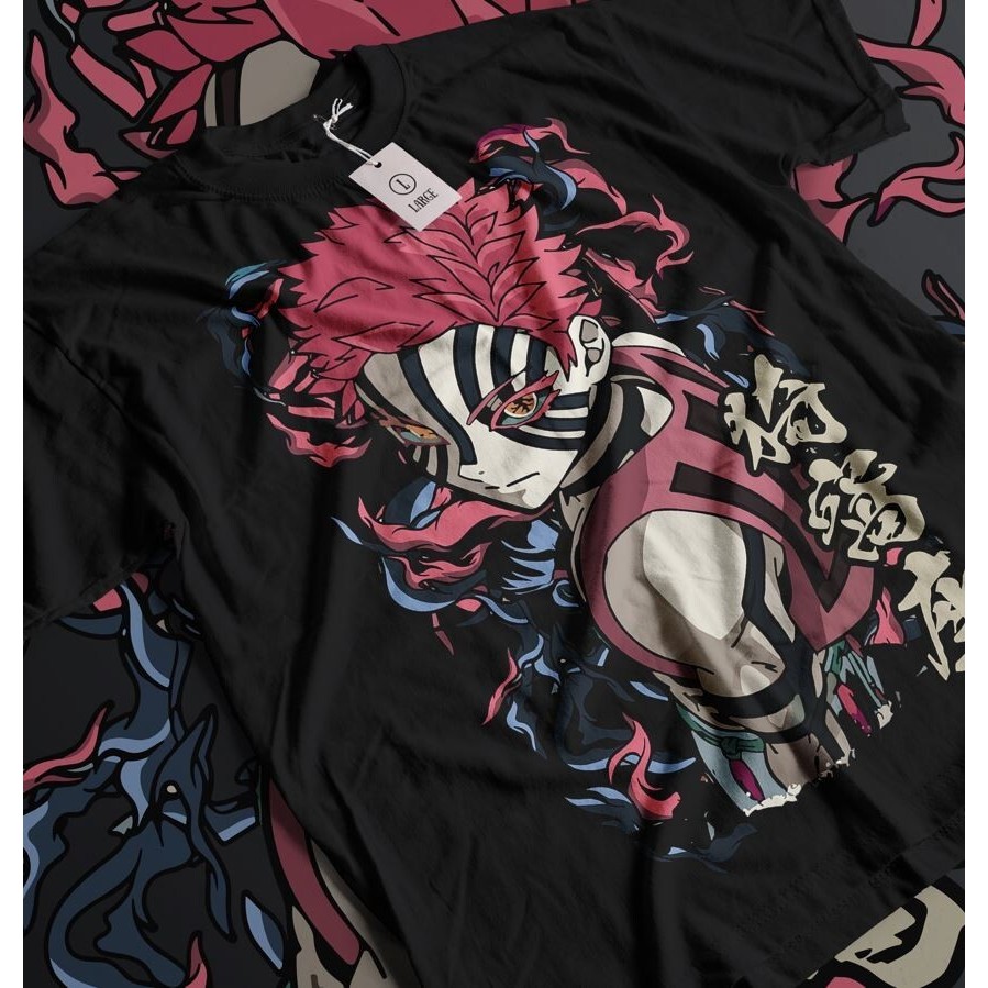 Akaza Demon Slayer T-Rt Demon S-Ayer T-Rt U-Fake x Back T-Rt Ah Shize ...