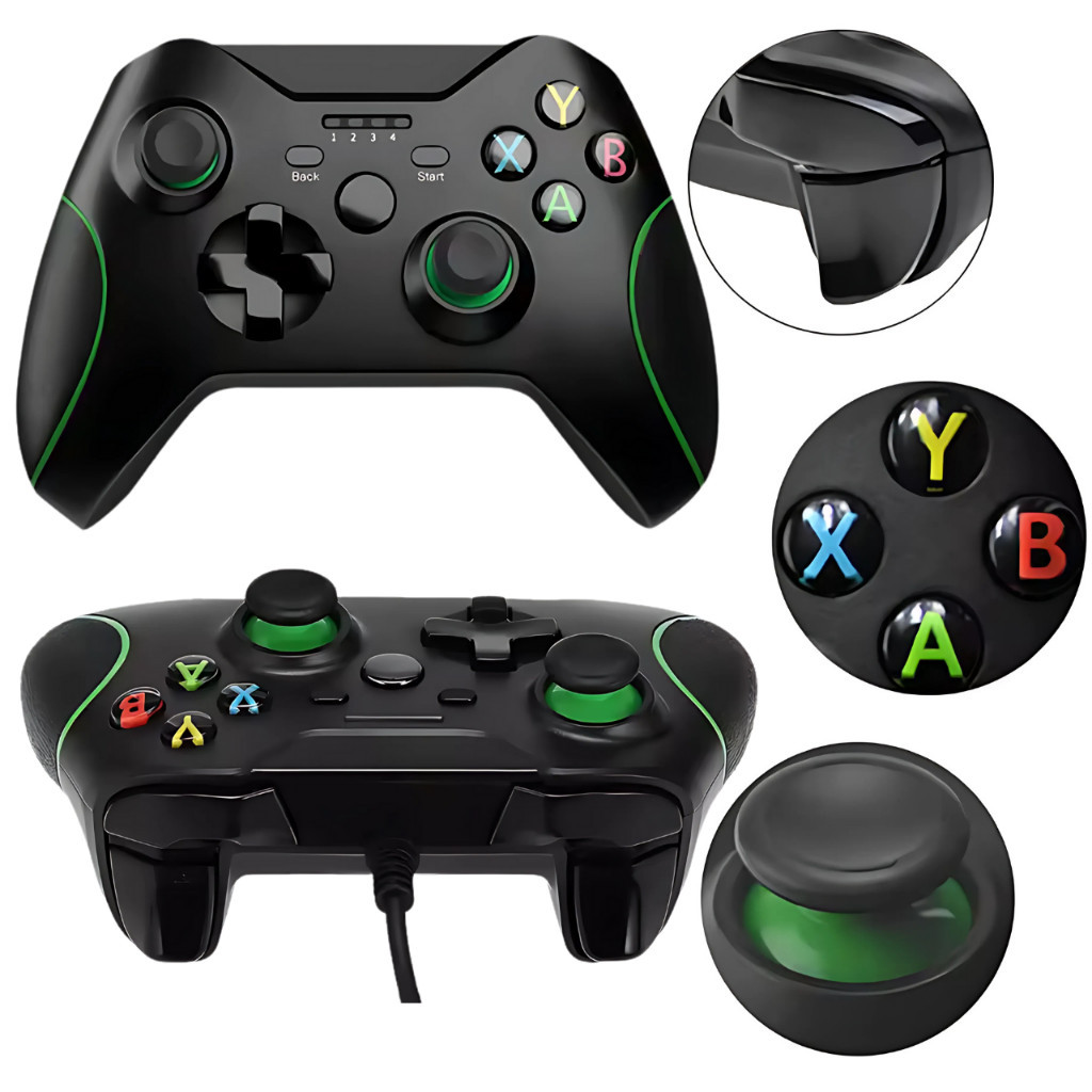 Controle Compativel Xbox One USB PC Series S Manete Joystick Gamer ...