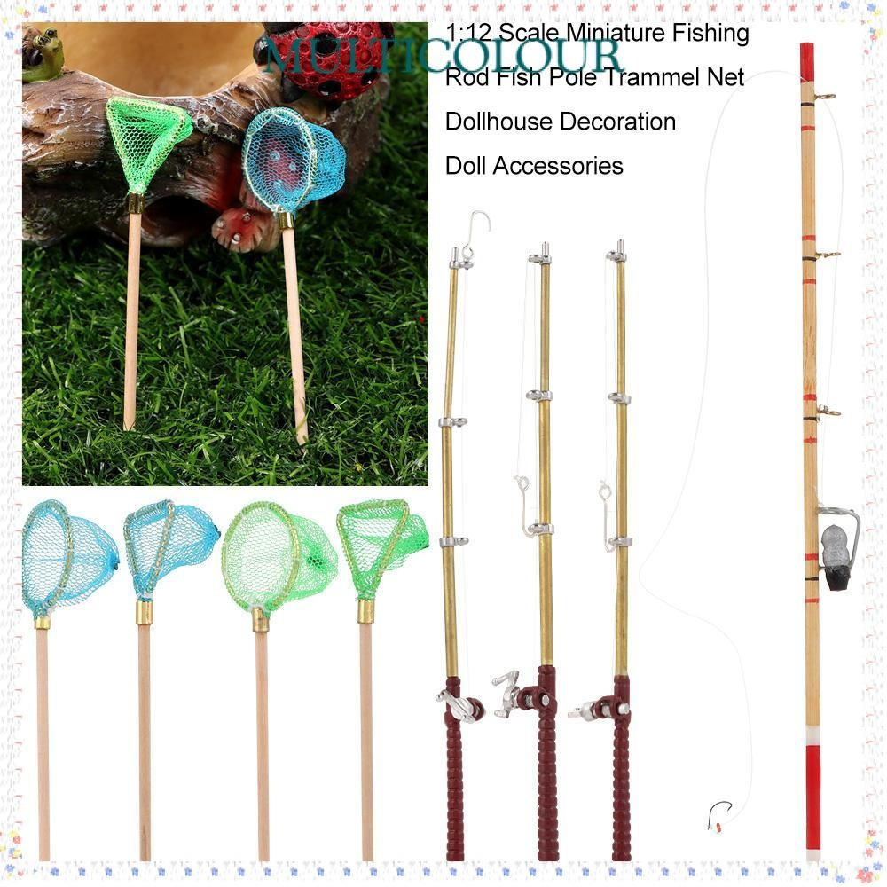 Vara De Pesca Em Miniatura Multicolorida , Escala 1 : 12 , Decoração De ...