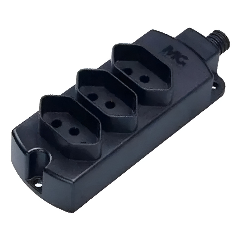 Tomada Barra Multipla Régua Extensão 20a Tripla Margirius Preto ...