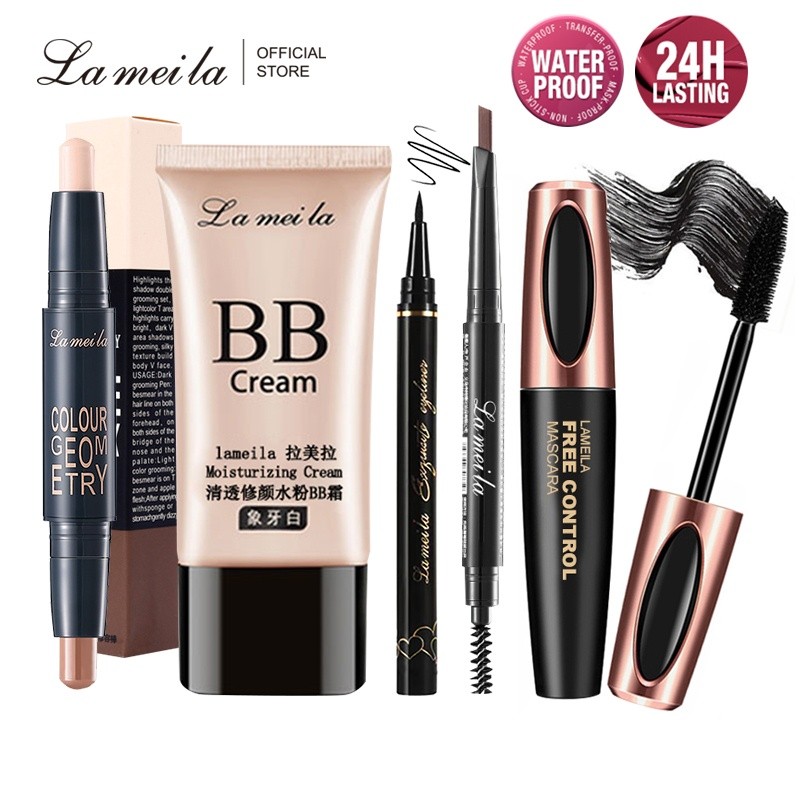 LAMEILA Five-Piece Facial Makeup Set | Shopee Brasil
