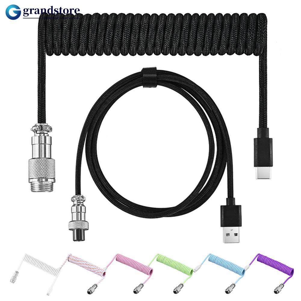 GRANDSTORE USB A Tipo C Para Teclado Mecânico De Jogos Fio De Manga ...