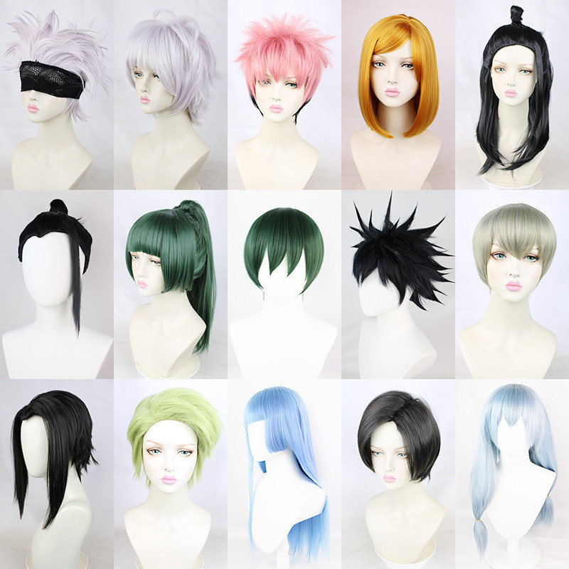 Peruca Jujutsu Kaisen Gojo Satoru Cosplay Cabelo Yuji Itadori Suguru ...
