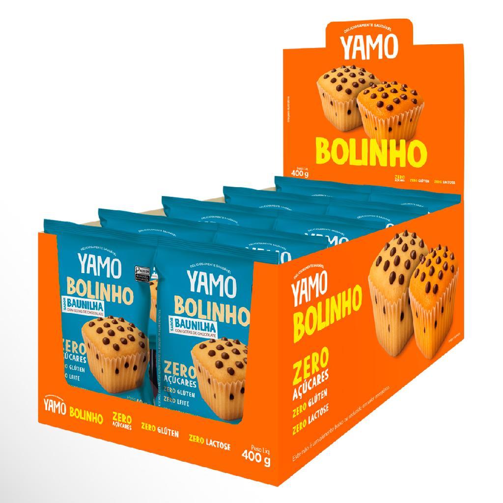 Kit 10 snack bolinho de baunilha com gotas de chocolate yamo zero ...