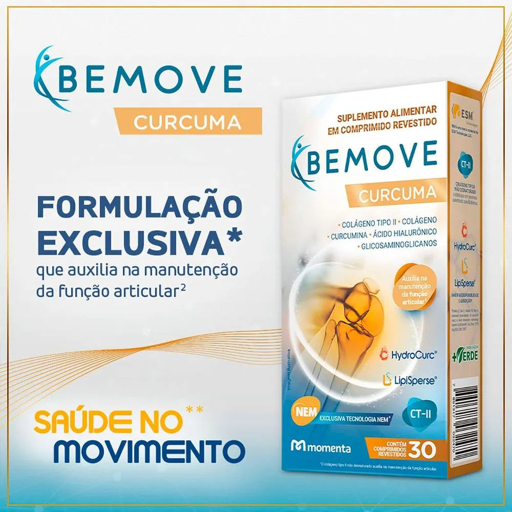 Bemove Cúrcuma 30 Comprimidos | Colágeno Tipo II + NEM + Curcuma ...