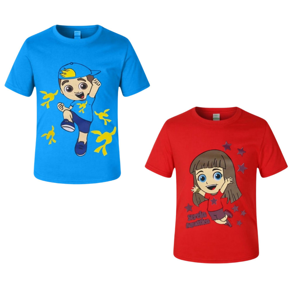 Camiseta Lucas Neto e Gi Fantasia Unissex camisa blusa 100% Algodão ...