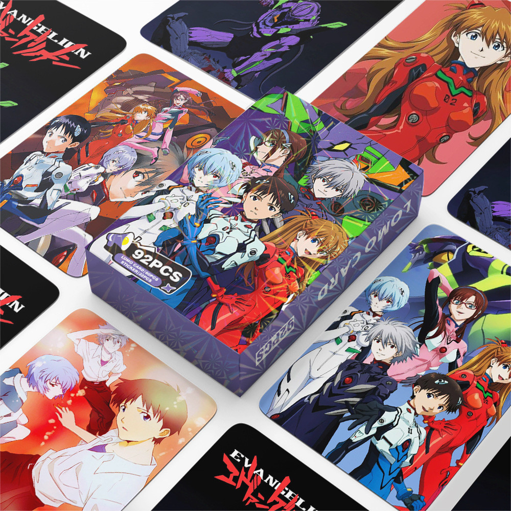 EVA Neon Genesis Evangelion Lomo Cartão Postal 60pcs + 32pcs Adesivo ...