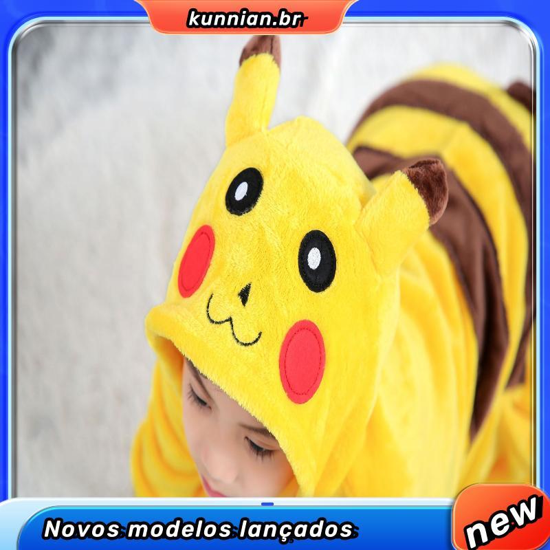 Pijama Pokemon Pikachu Cosplay Fantasia Infantil - Jhon House | Shopee ...