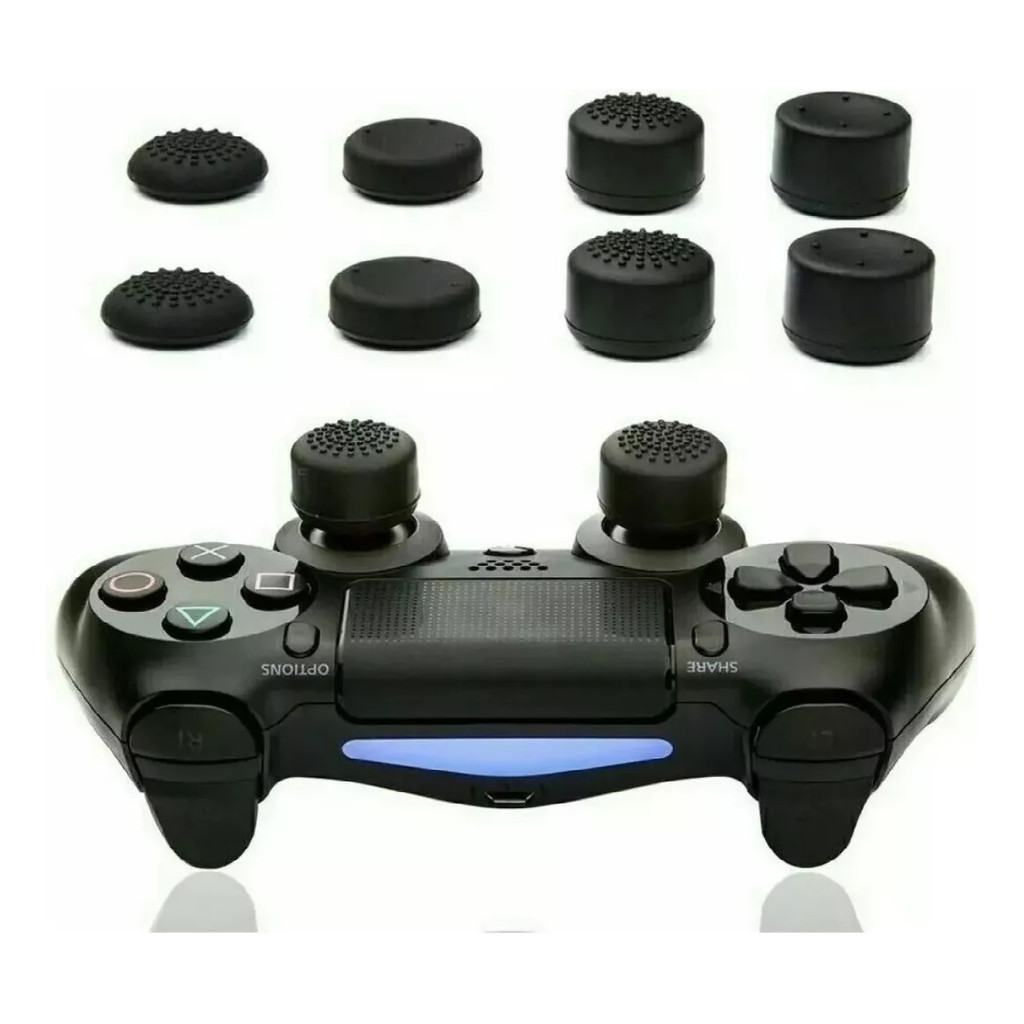 Kit 8 Protetores de Analógico Extensor Grip – Compatível com PS3, PS4 ...