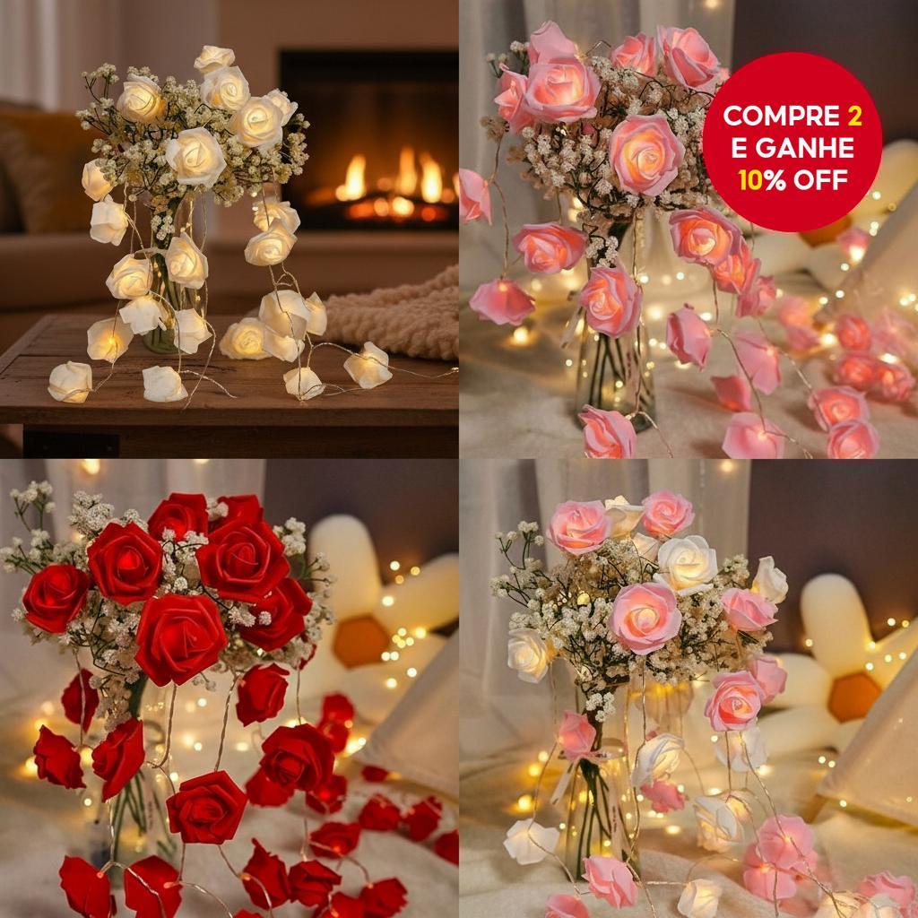 2 metros de luzes de LED rosa - Luzes de fadas decorativas para Natal ...