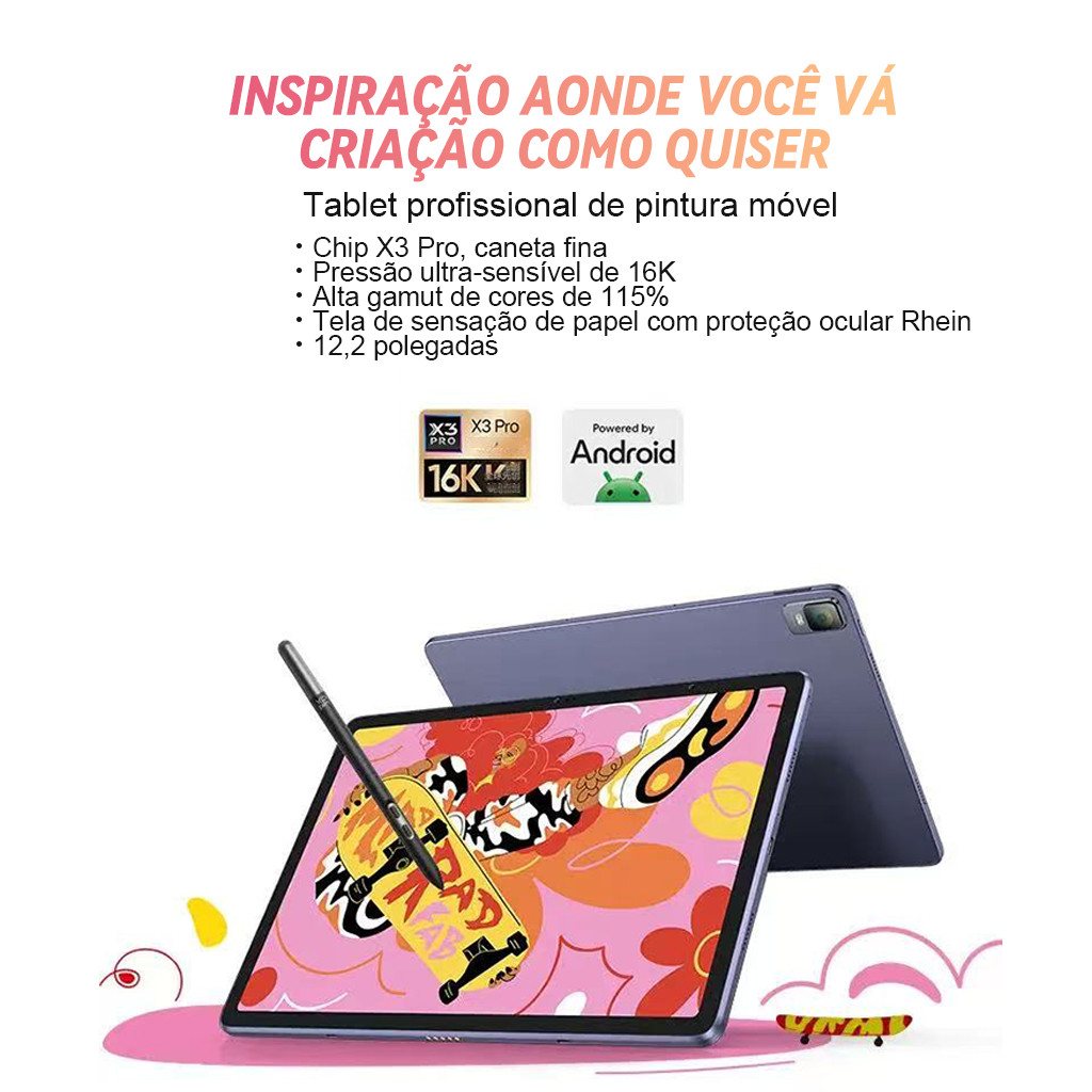Xppen | Tablet Android Xppen Magic Drawing Pad 12 8gb 256gb X3 Pro | Shopee Brasil