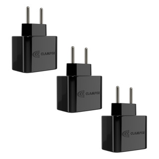 Kit com 3 Pocket 2 Pinos 10a - Dps Plug Protetor Raios Surtos Clamper ...