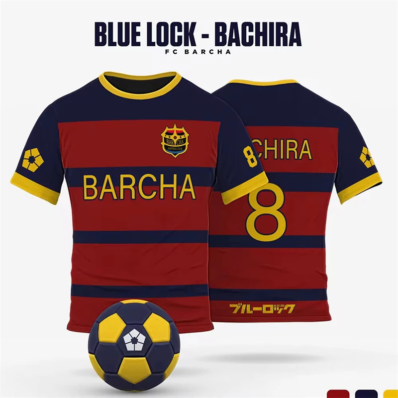 Blue Lock FC Barcha Dos Desenhos Animados Anime Cosplay Camisa ...