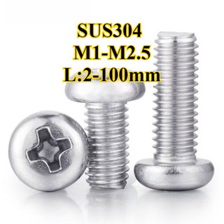 Parafuso De Cabeça Cruzada De Aço Inoxidável 304 Redonda M1-M2.5 * L2 ...