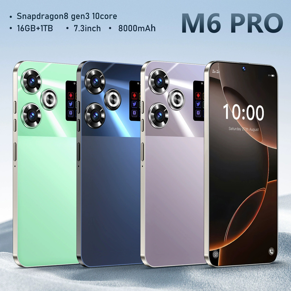 Sistema De Smartphone M6 Pro Android Phone 7.3 Polegadas 16 Gb + 1 Tb ...
