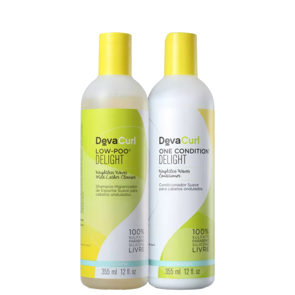 Kit DevaCurl Delight Shampoo Low Poo + Condicionador (2x355ml ...