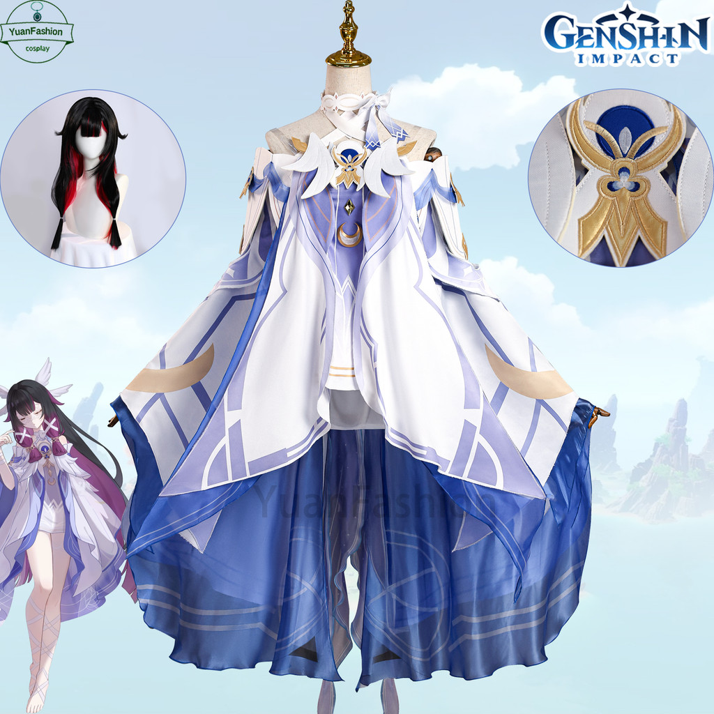 [Estoque Pronto] Genshin Impact Cosplay Damselette Columbina Anime ...