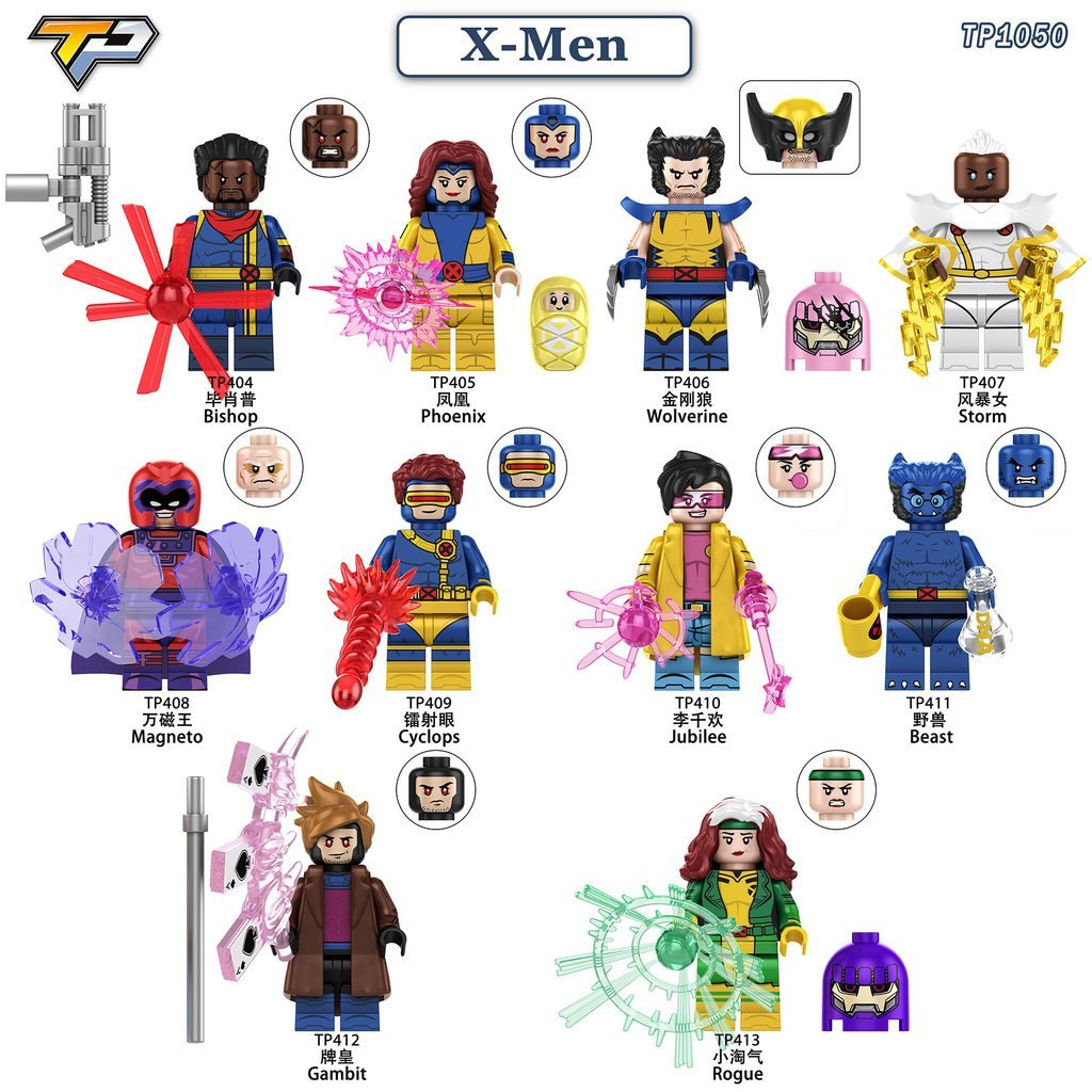 Blocos de Construção TP1050 X-Men Storm Lady Magneto Minifiguras ...