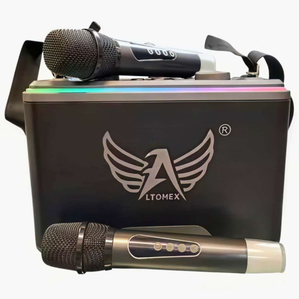 Caixa De Som Portátil Com Microfones Imenso X52 Potente 140w | Shopee ...