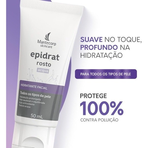 Hidratante Facial Epidrat Acqua-50ml-Textura Leve E Absorção Rápida ...