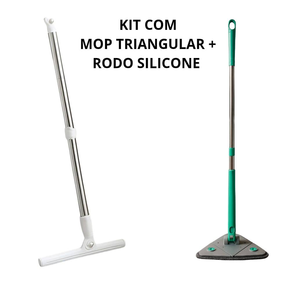 RODO MAGICO KIT MOP FLAT 360 TRIANGULAR OU RETANGULAR LIMPEZA ...
