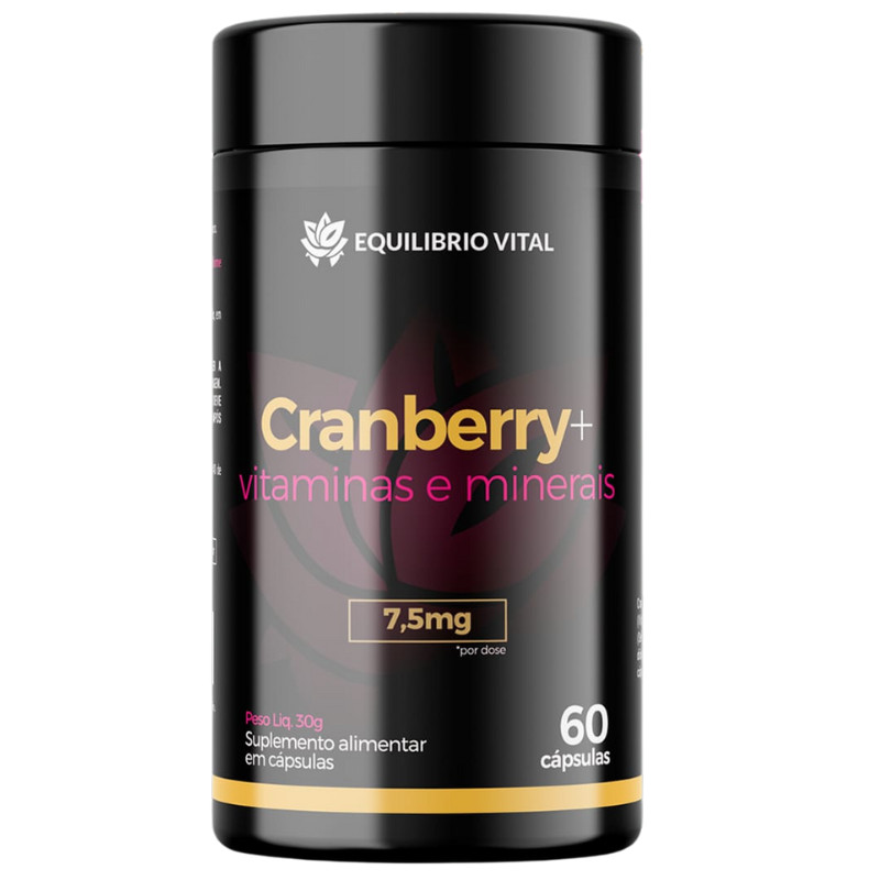 Cranberry Vitaminas e Minerais 60 cápsulas Equilíbrio | Shopee Brasil