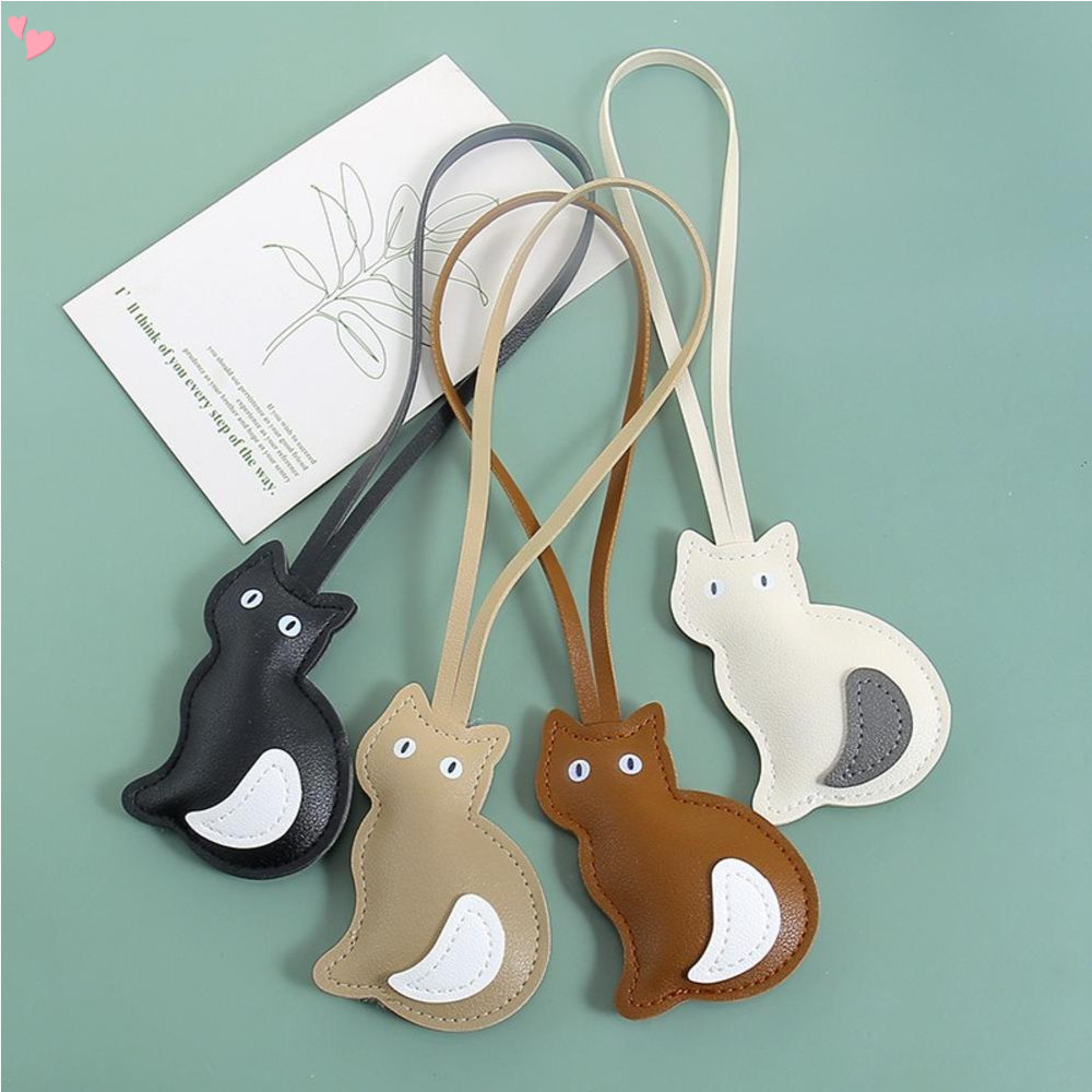 Chaveiro Com Pingente De Bolsa De Gato-Adorável De Gatinho De Couro ...