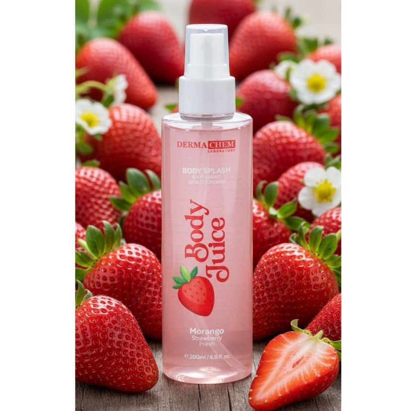 BODY SPLASH DERMACHEM BODY JUICE - MORANGO - 200ML | Shopee Brasil