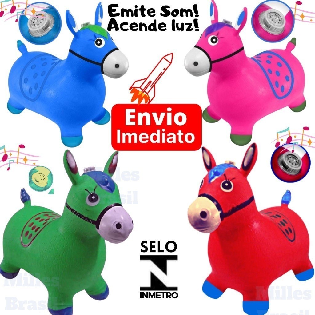 CAVALO UPA UPA BORRACHADO COM SOM DE MUSICAL(COM SELO IMETRO) | Shopee ...