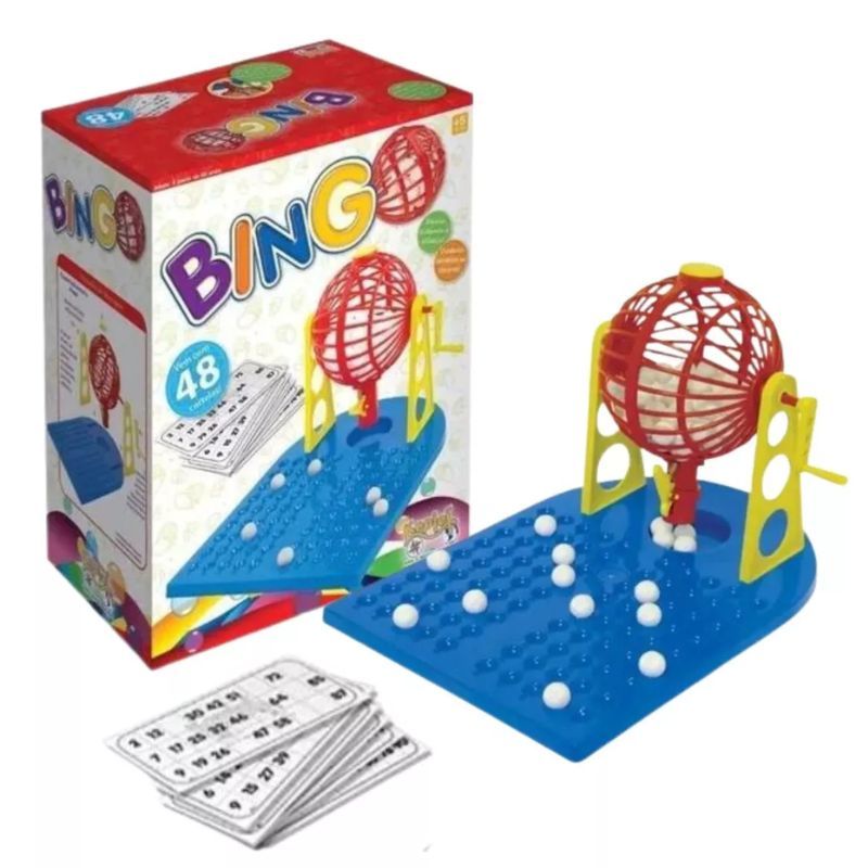 Jogo de Mesa Bingo 48 Cartelas e Dispenser de Bolinhas | Shopee Brasil