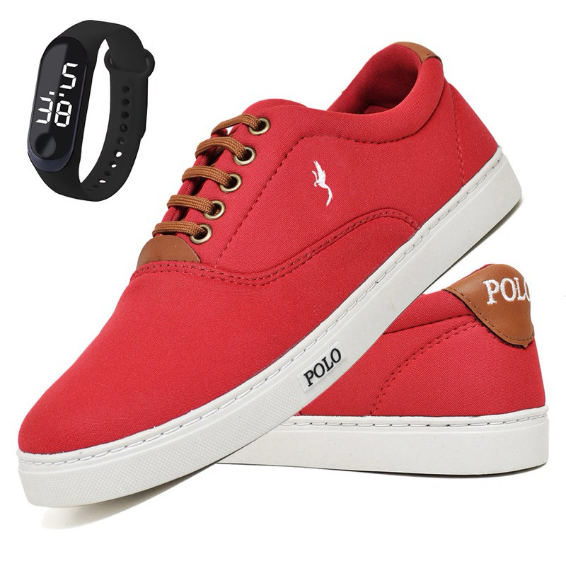 Kit Sapatênis Masculino Polo B Premium Original + Relógio | Shopee Brasil
