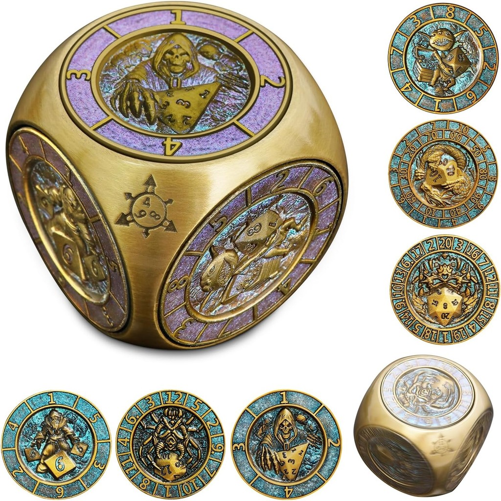 DND Spinner Metal Dice Fidget , Conjunto De Dados Giratórios Para Jogos ...
