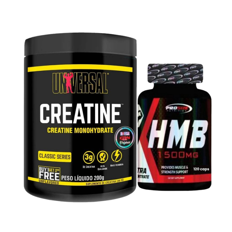 Hmb 1500mg Pro Size 120Cps Nutrition Importado + Creatina Universal ...