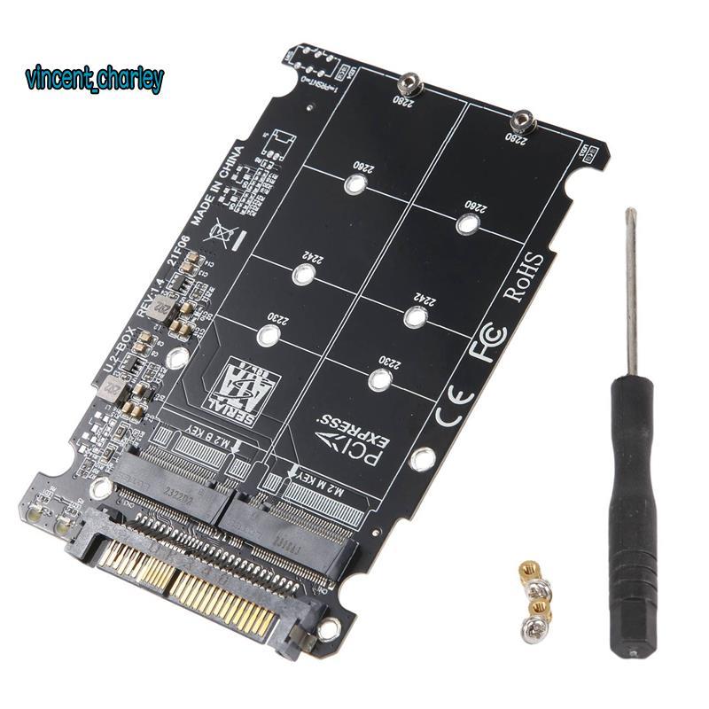 2 Em 1 M . 2 NVME U2PCB SSD Chave B Para U SFF-8639 Adaptador PCIe M2 ...