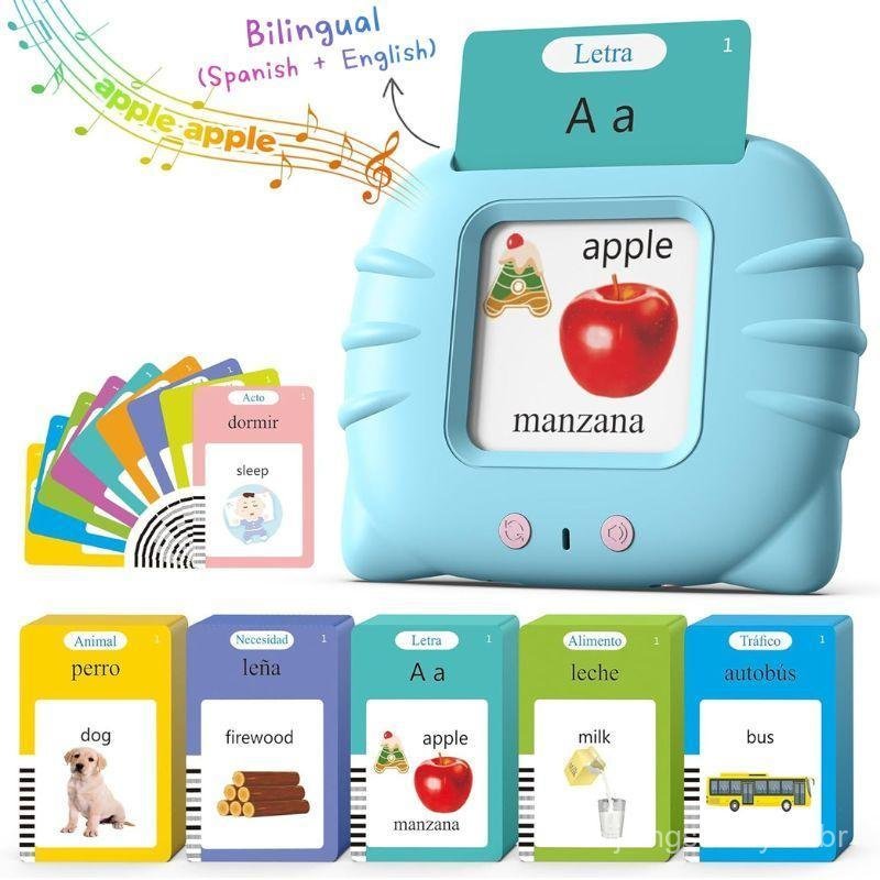 Bilingual English&Spanish Talking Flash Cards Learning Device for ...