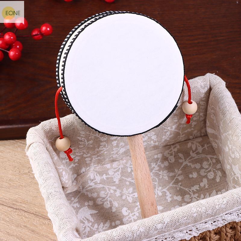 EONE Portátil 4 Polegada Mão Shake Tambor De Madeira Orff Instrumento ...