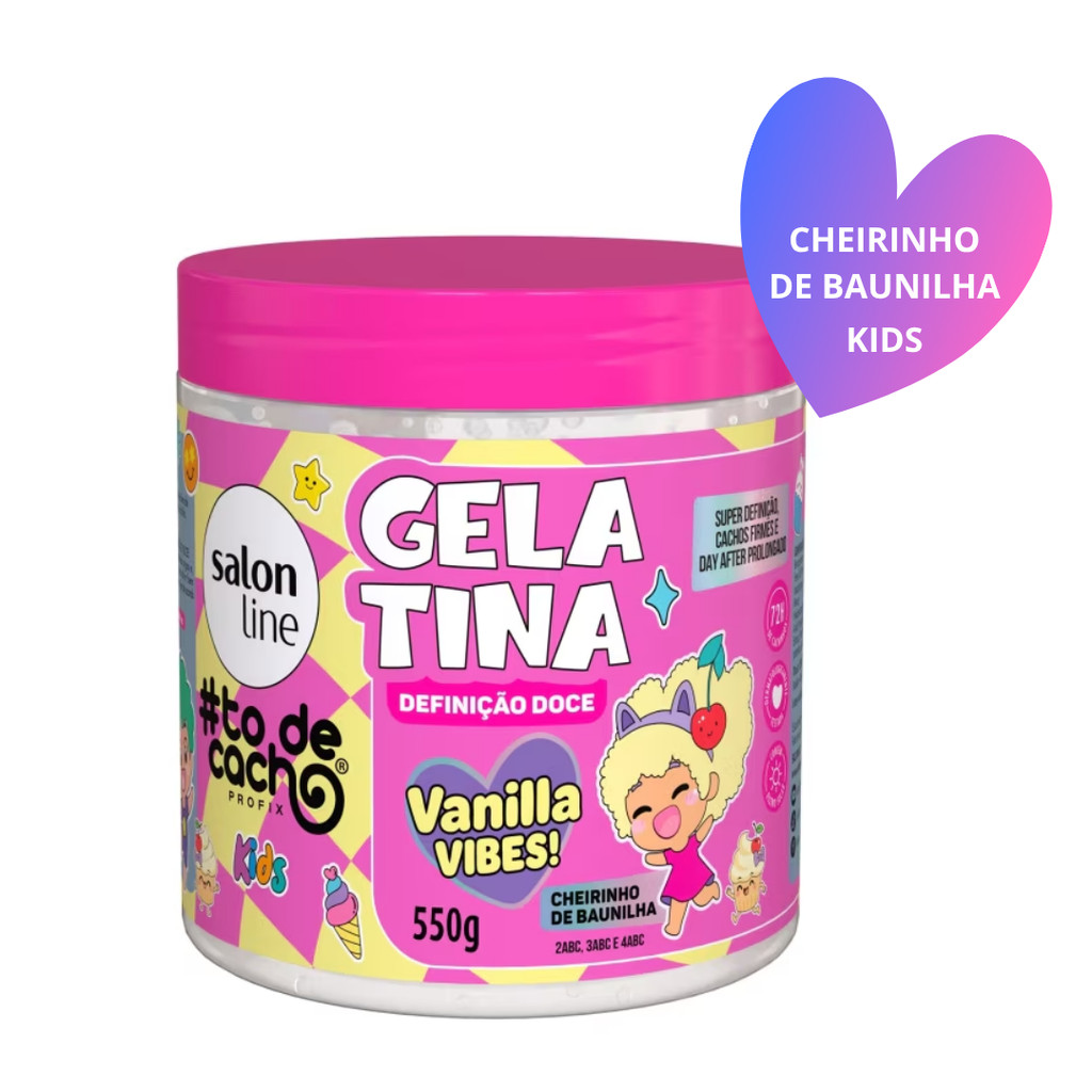 Gelatina Salon Line Kids Vanilla Vibes Definição Doce 550g | Shopee Brasil