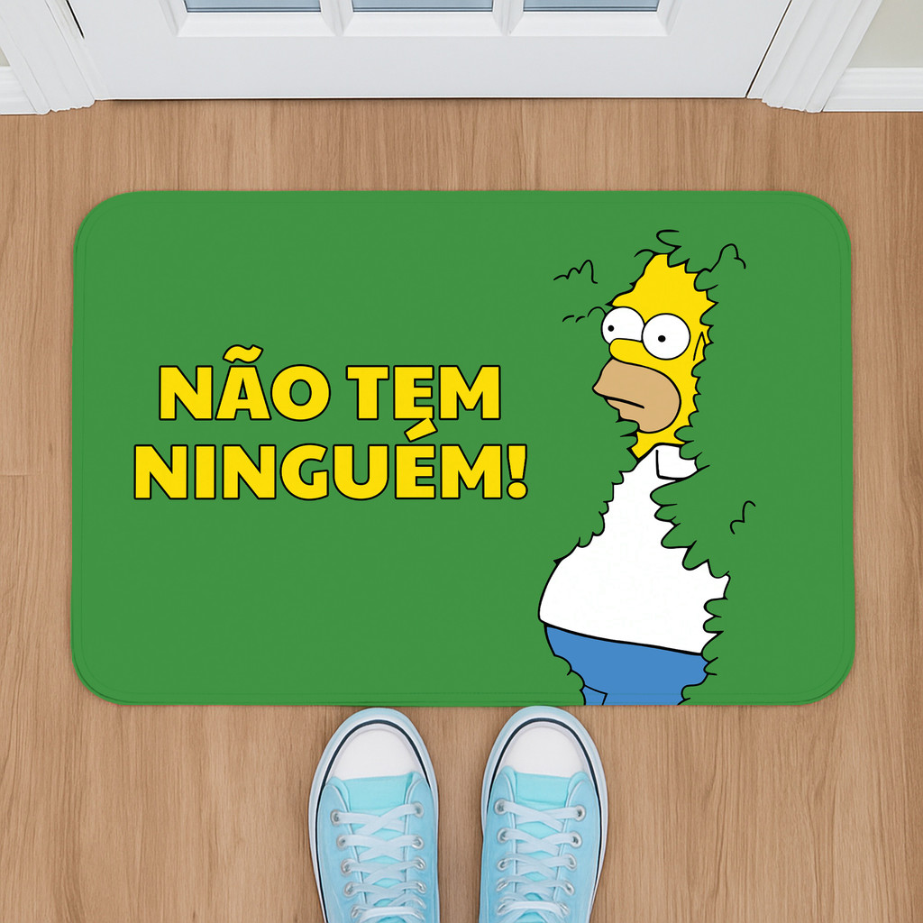 Tapete de Porta Geek Simpsons Homer Ninguém Aqui Bart 60×40 Decorativo ...