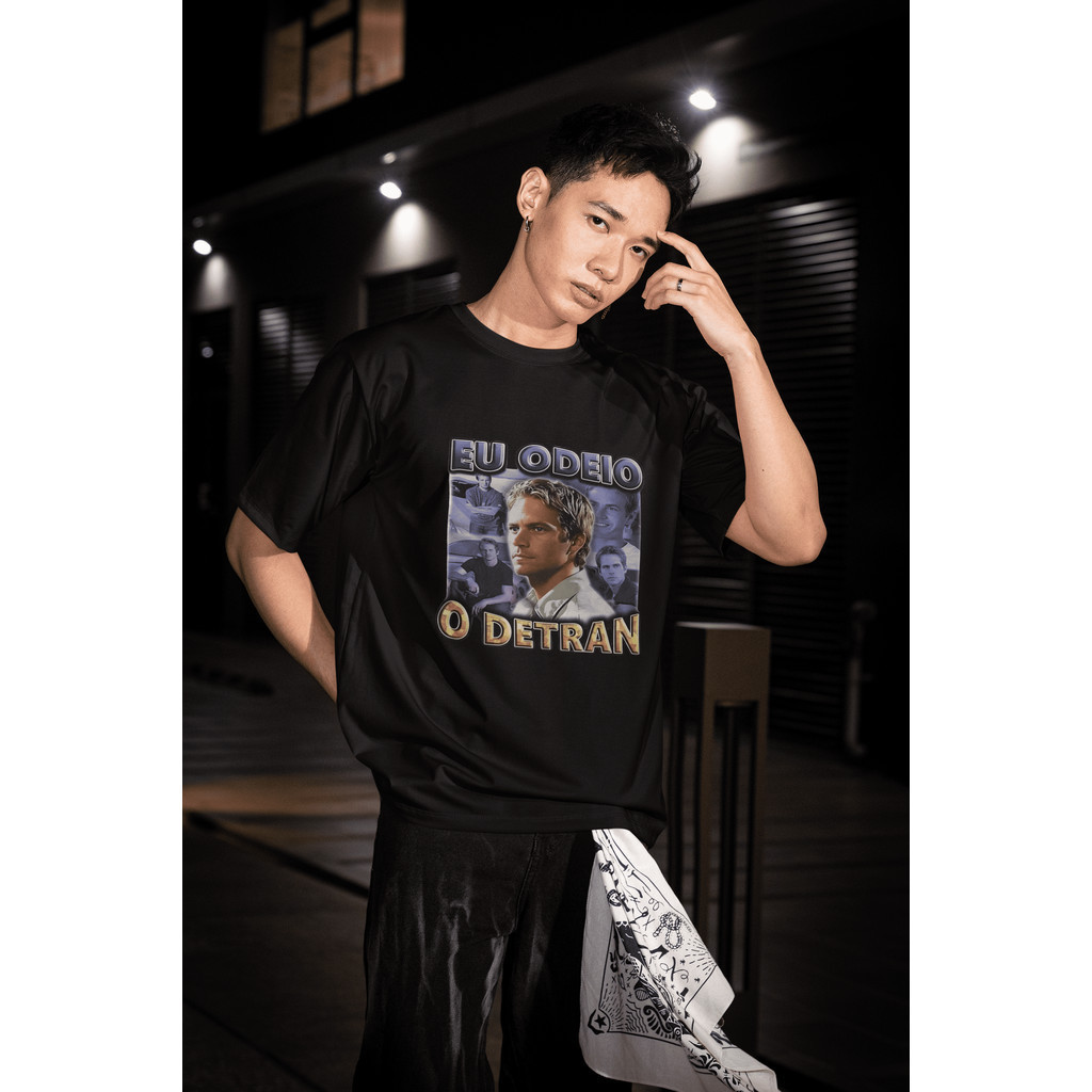 Camiseta Masculina Estampada Eu Odeio O Detran Meme Paul Walker 100% ...