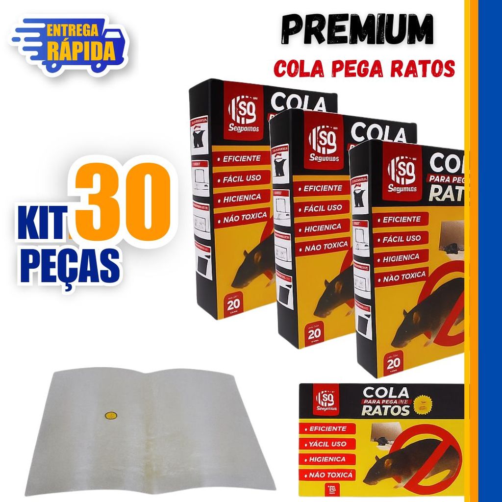KIT 30/20/10/5 Unidades Rateira - Cola para pegar Rtos Rápido Controle ...